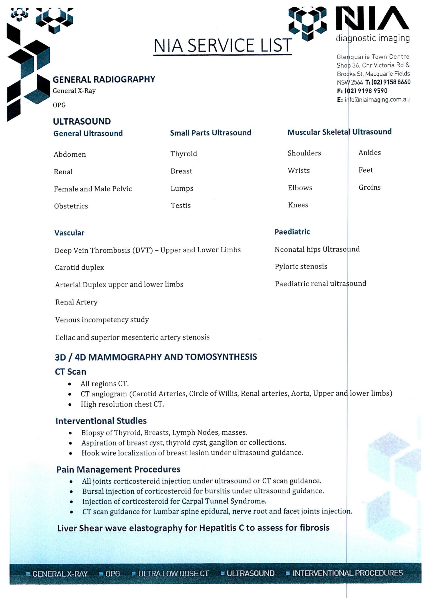 NIA Diagnostic Imaging – GP Voice
